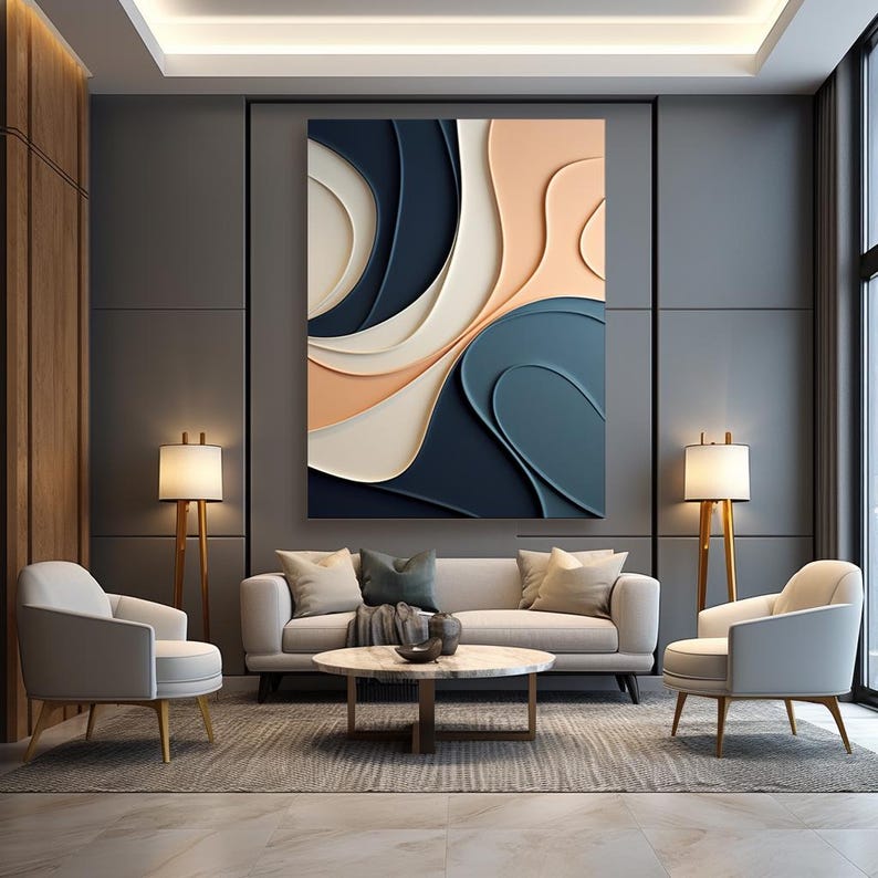 Modern Wall Art, High-end Wall Decor, Extra Large Wall Art, 3d Wall ...