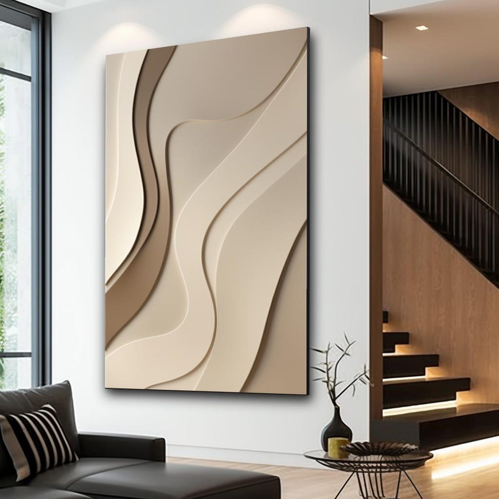 3D Sculpture Art, Wall Hanging, Modern Wall Art, Interior Design - Etsy