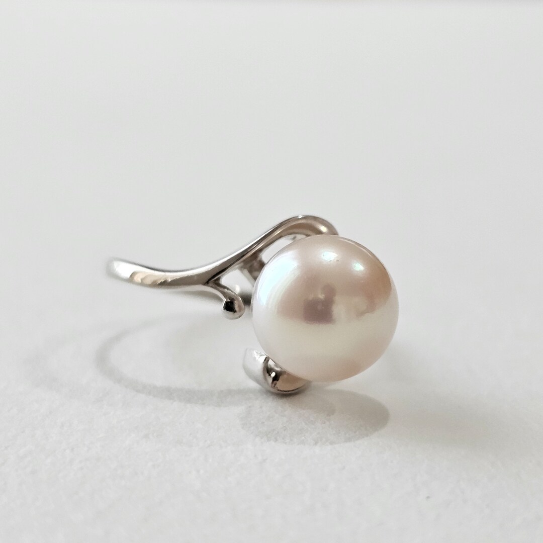 Mikimoto 9mm Cultured Akoya Pearl Ring 14k 585 White Gold Us4jp7 ...