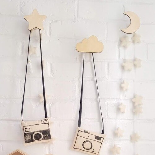 Wall Hook. Cloud Cloud Hook Star Moon. Nursery Decor Wall - Etsy