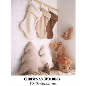 Boucle Christmas Stocking Sewing Pattern PDF Instant Download With Step ...