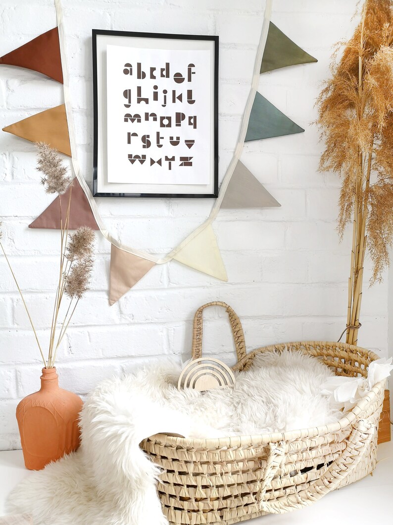 Boho Rainbow Bunting Banner Colorful Bunting Garland Neutral - Etsy