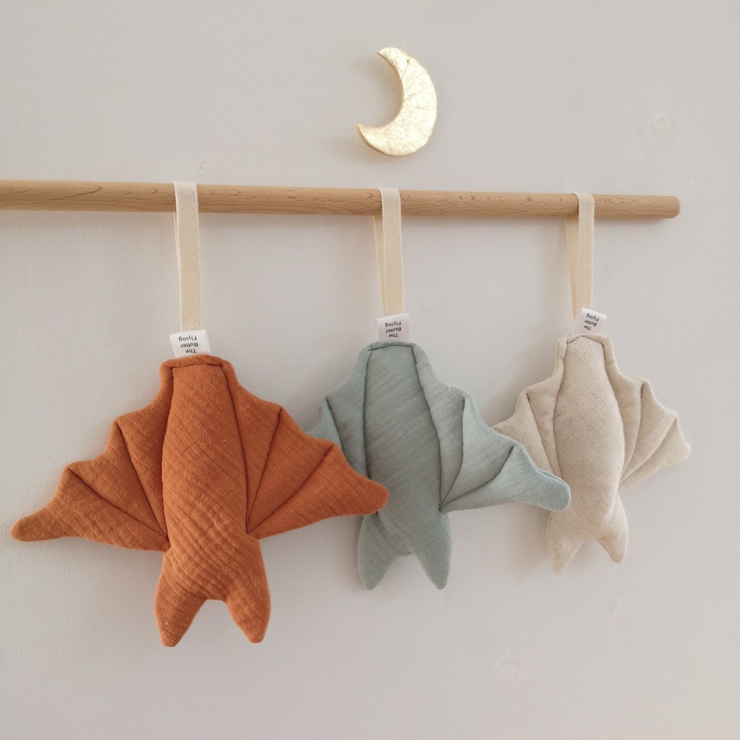 Bat Plush Toy Halloween Pacifier Holder, First Halloween Baby Gift ...