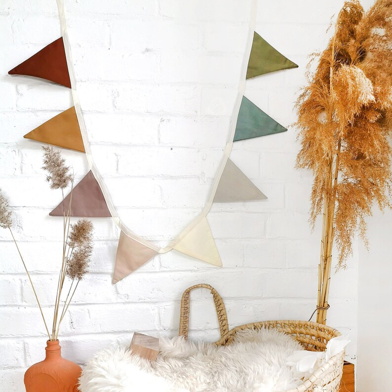 Boho Rainbow Bunting Banner Colorful Bunting Garland Neutral - Etsy