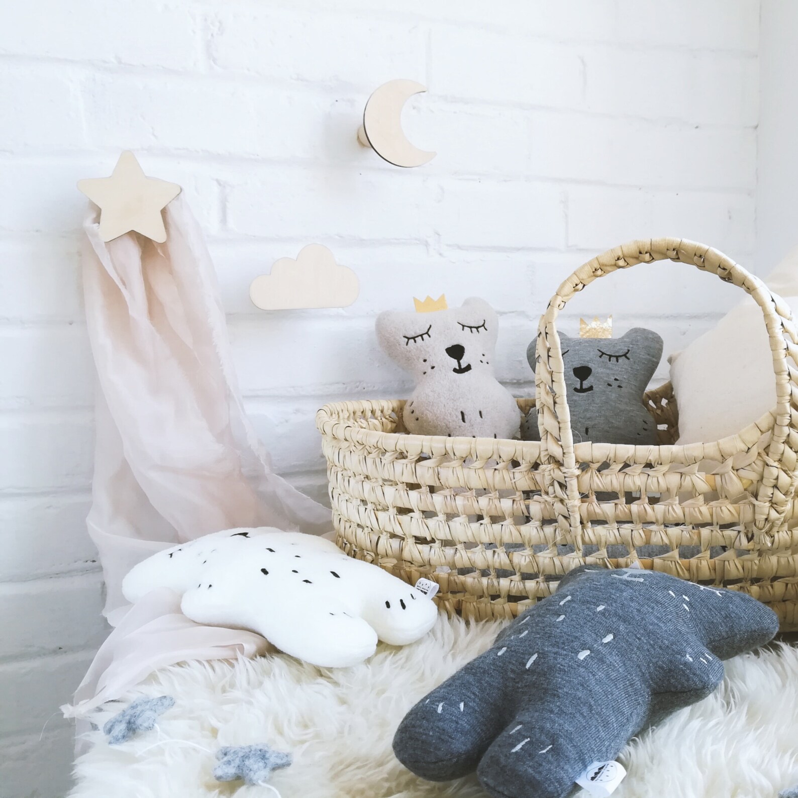 Wall Hook. Cloud Cloud Hook Star Moon. Nursery Decor Wall - Etsy