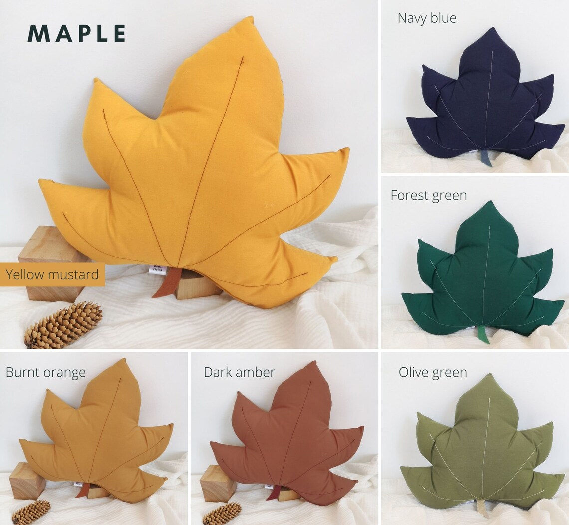 Rust Maple Leaf Pillow Cottagecore Decor Farmhouse - Etsy