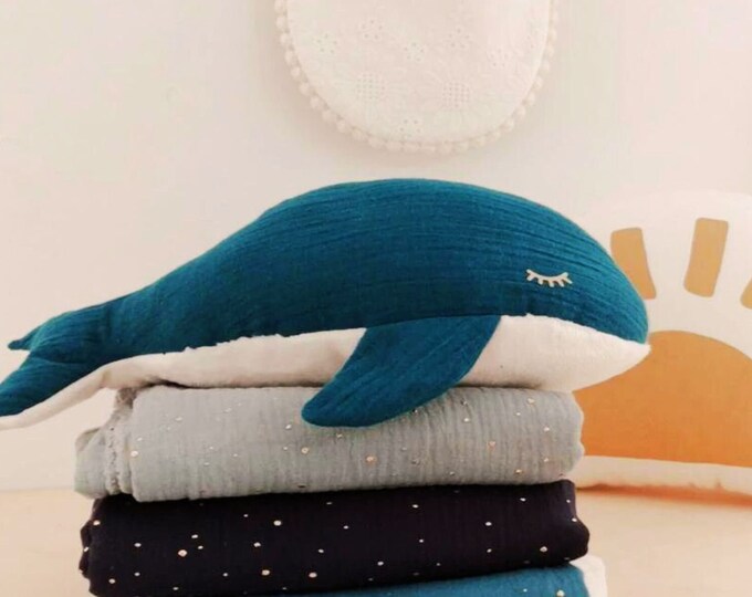 Humpback Whale Plushie - Ocean-inspired Nursery Decor & Nautical Unique ...