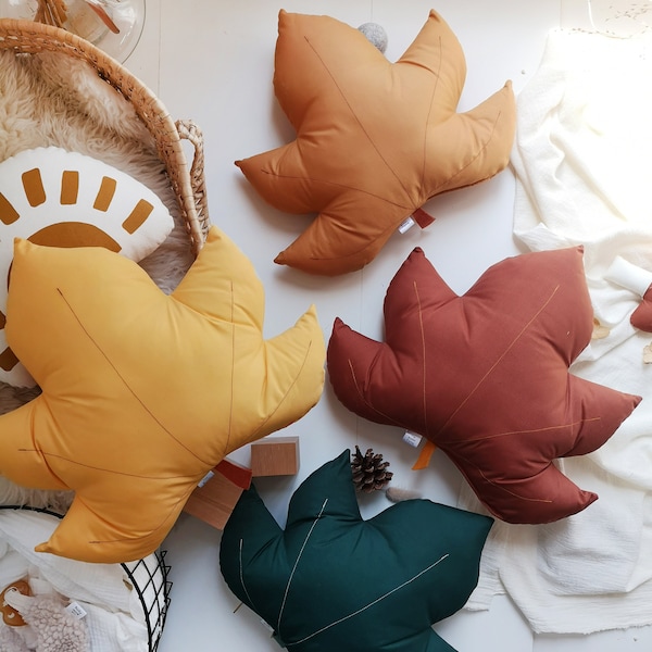 Maple Leaf Pillow - Etsy