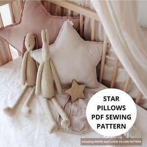 Star Pillow Sewing Pattern & Tutorial , Easy Last Minute Baby Gift ...