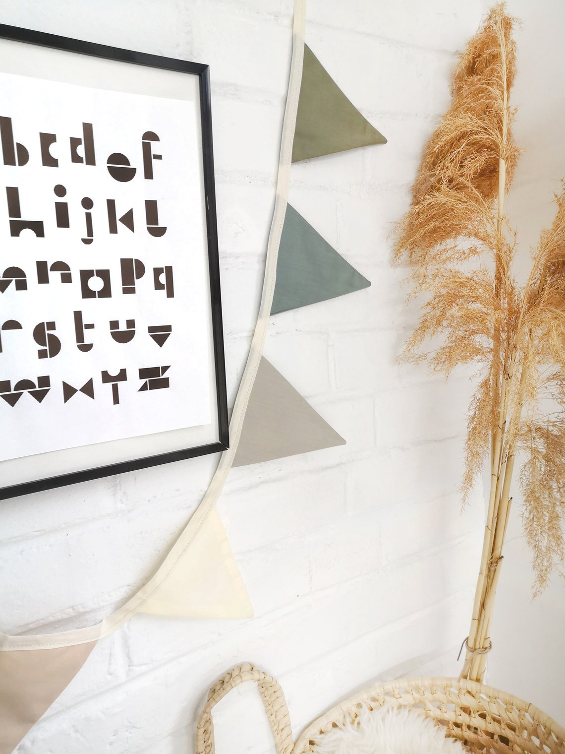 Boho Rainbow Bunting Banner Colorful Bunting Garland Neutral - Etsy