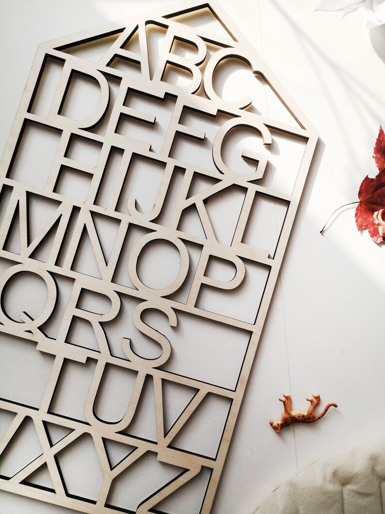 Abc Classroom signs Wooden Alphabet Alphabet Sign Nursery | Etsy