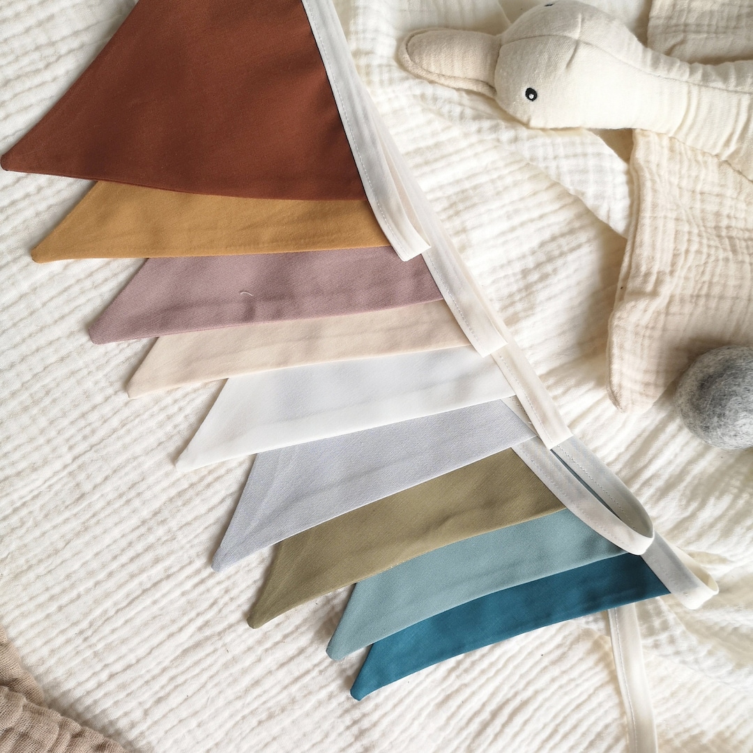 Rainbow Birthday Bunting Banner, Custom Bunting Flags, Fabric Triangle ...