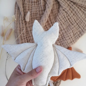 Bat Plush Toy Halloween Pacifier Holder, First Halloween Baby Gift ...