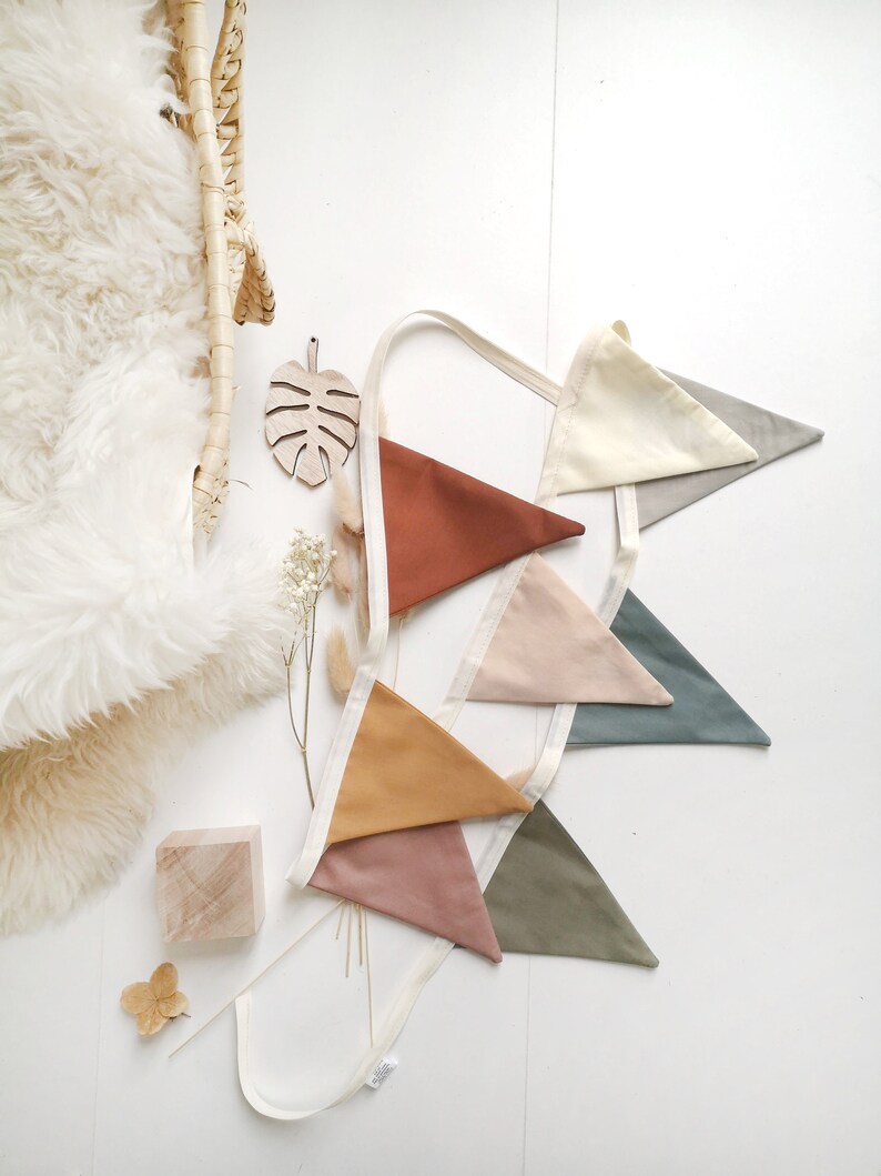 Boho Rainbow Bunting Banner Colorful Bunting Garland Neutral - Etsy