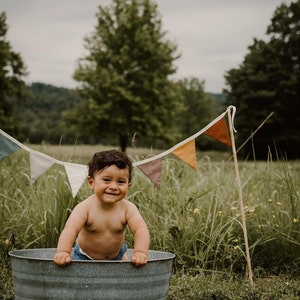 Boho Rainbow Bunting Banner Colorful Bunting Garland Neutral - Etsy