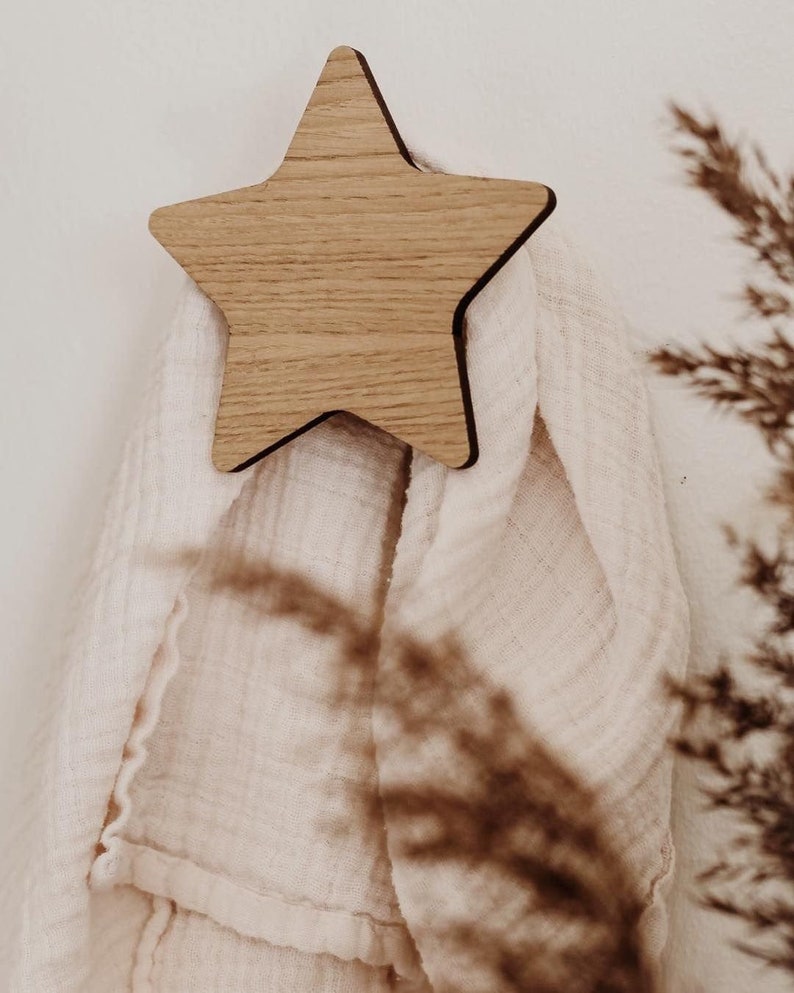 Star Hook Star Wooden Hooks Wooden Decor Wall Hooks Star - Etsy