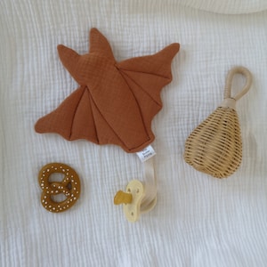 Bat Plush Toy Halloween Pacifier Holder, First Halloween Baby Gift ...