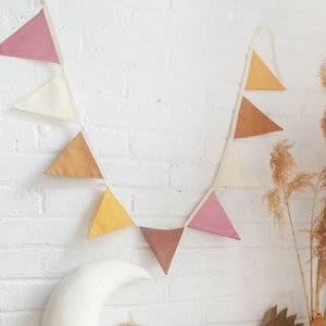 Pink and Mustard Flag Bunting Flag Bunting Banner Bunting - Etsy