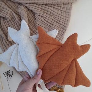 Bat Plush Toy Halloween Pacifier Holder, First Halloween Baby Gift ...