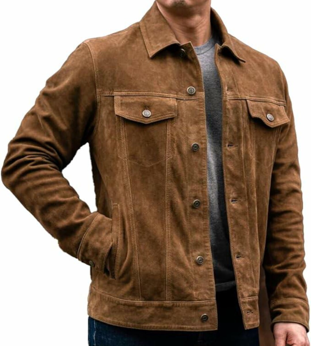 Traditional Western Cowboy Jackets for Men | Native American Suede ...