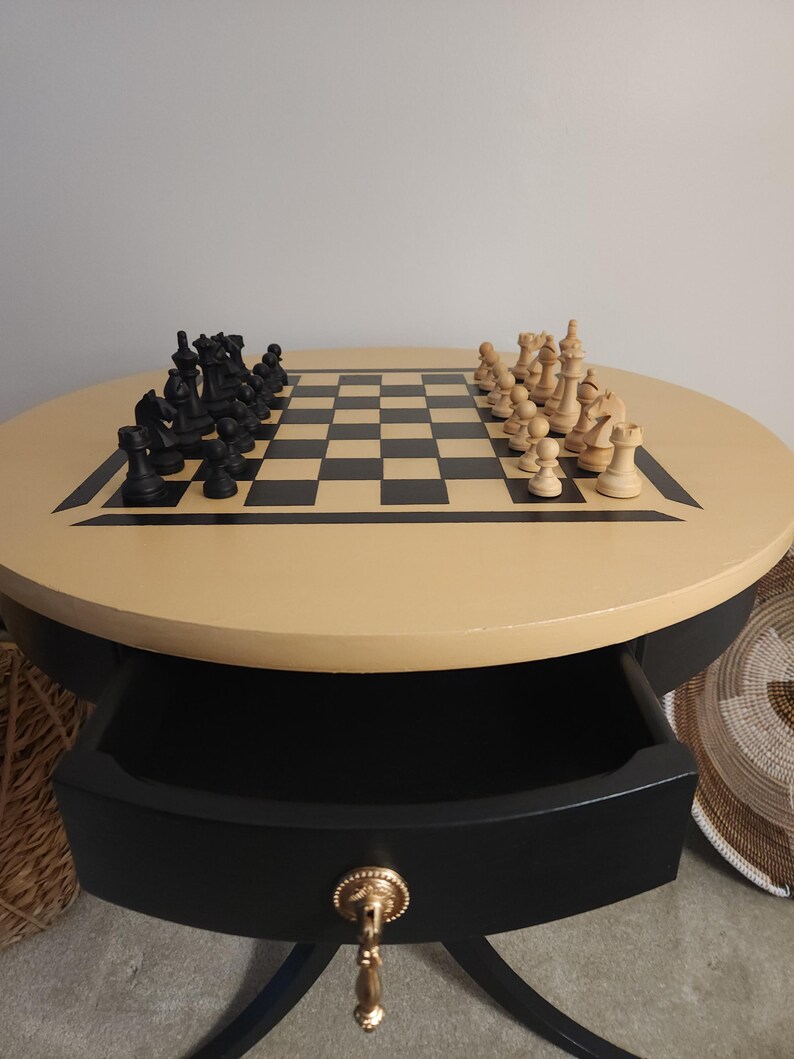 Chess Table, Games, End Tables, Round Tables, Chess - Etsy
