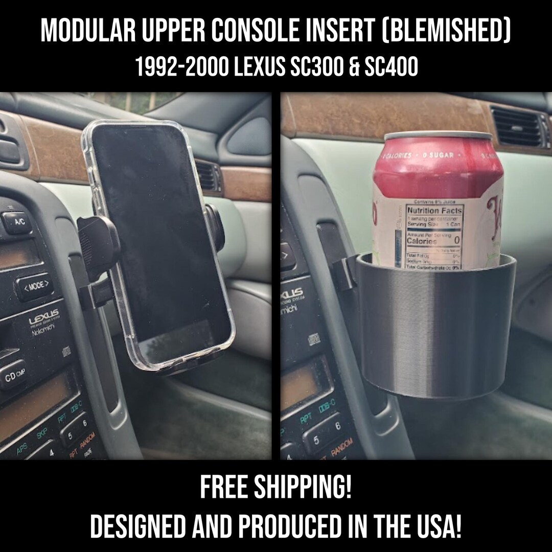 BLEMISHED Modular Cupholder & Phone Holder for 1992-2000 Lexus SC300 ...
