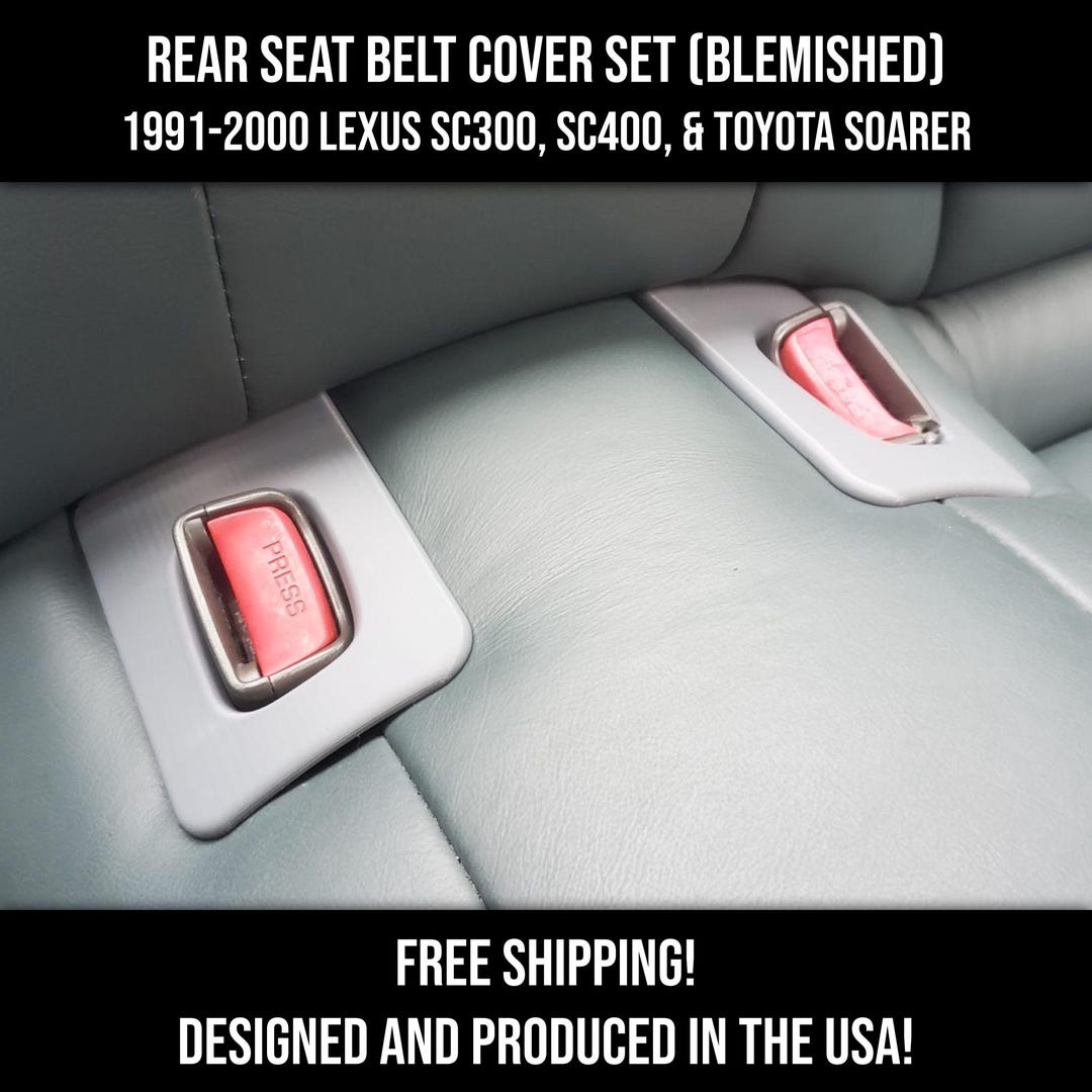 BLEMISHED Rear Seat Belt Cover Set for 1991-2000 Lexus SC300, SC400 ...