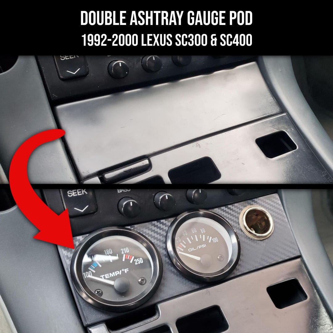Double Ashtray Gauge Pod for 1992-2000 Lexus SC300 & SC400 - Etsy