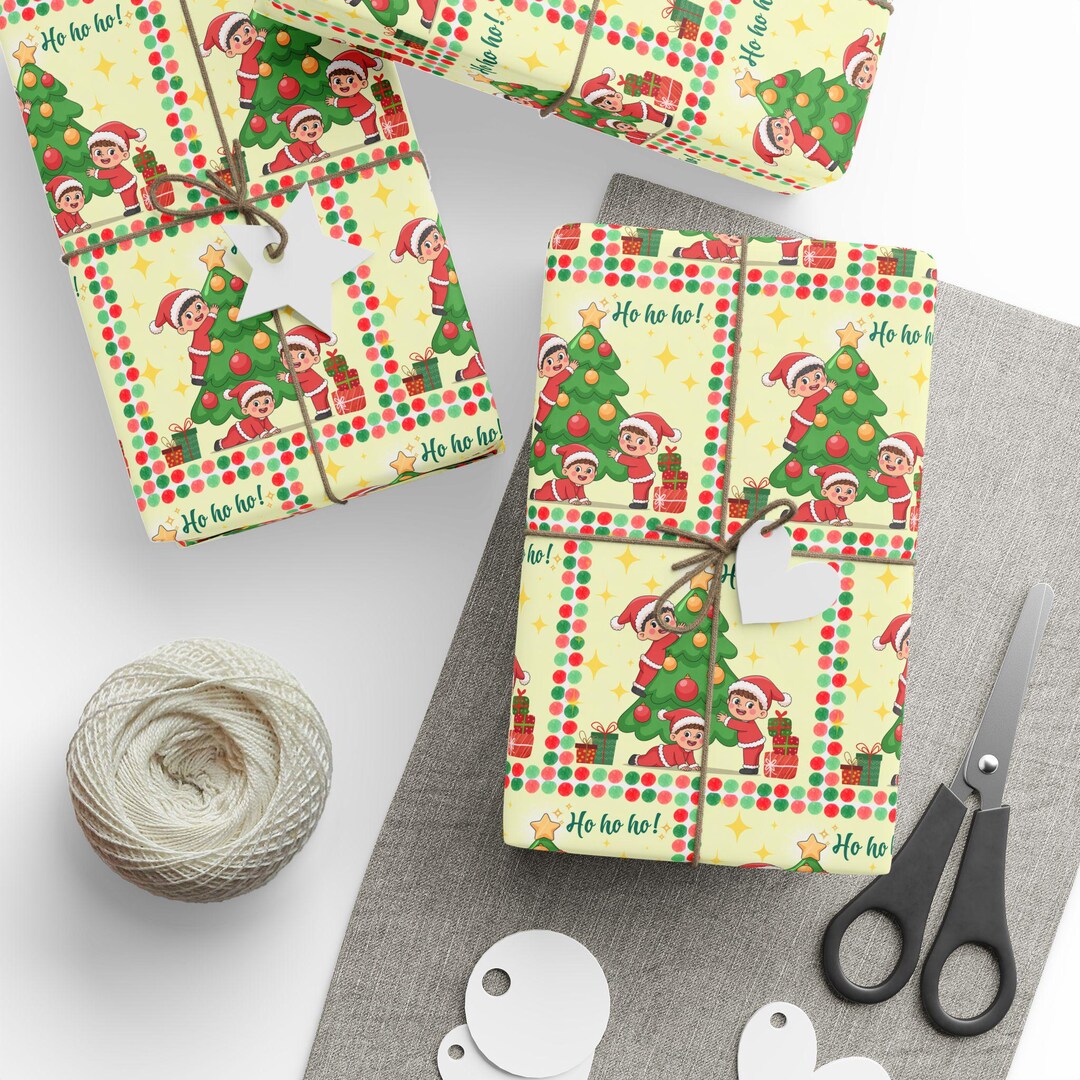Festive Christmas Wrapping Paper Roll, Unique Holiday Decor,eco ...