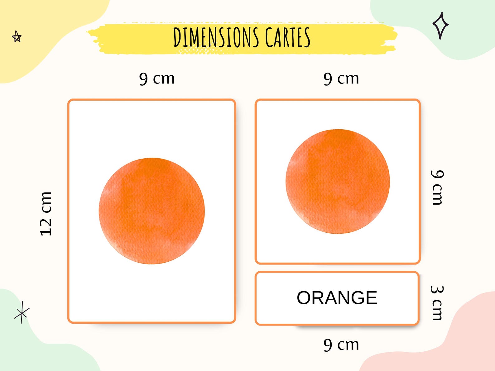 Cards for Learning Colors, Montessori Card Game Introduction to Colors ...