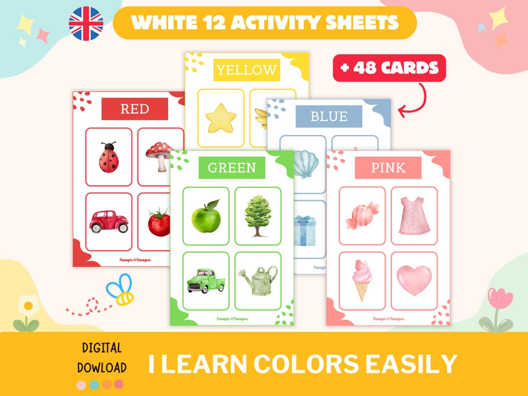 Color Matching Activity for Kids, Preschool Montessori Colors ...