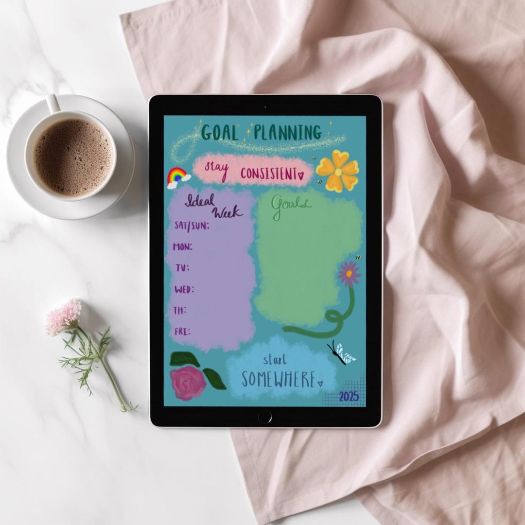 Goal Planning Template, Cute Goal Planning - Digital Download - Etsy