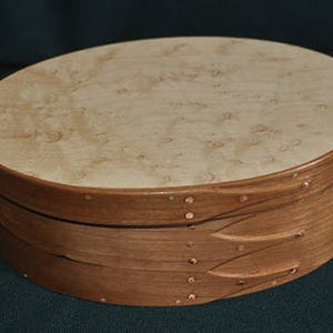 No. 3 Shaker Style Cherry Jewelry Box With Birdseye Maple Lid - Etsy