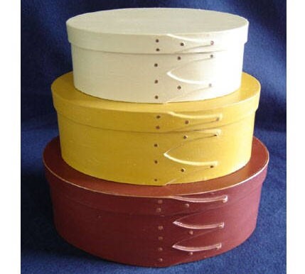 No. 2 3 and 4 Cherry Painted Shaker Box Set of 3 Cream - Etsy