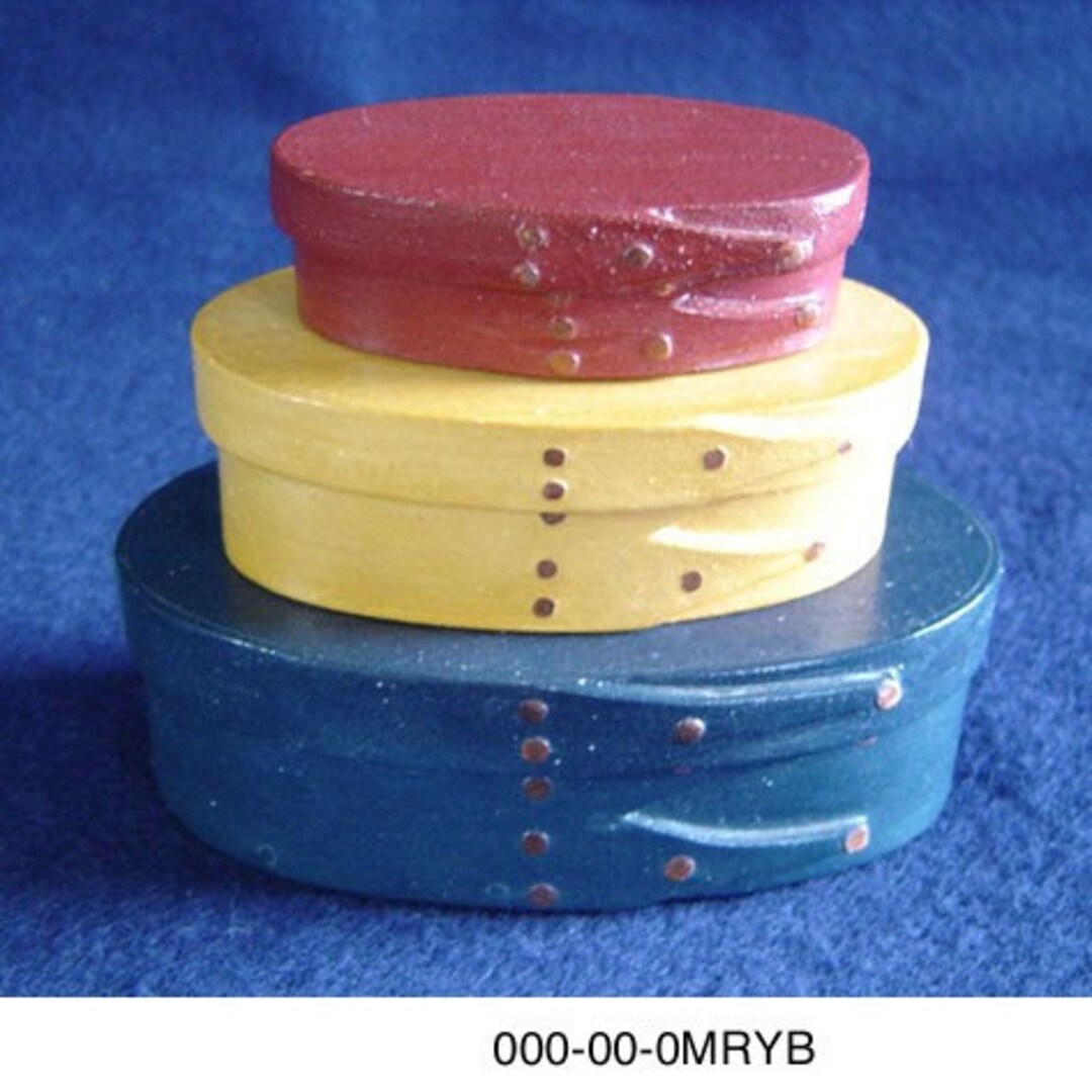 No. 000, 00 and 0 Maple Painted Shaker Box Set of 3 Red/yellow/blue - Etsy
