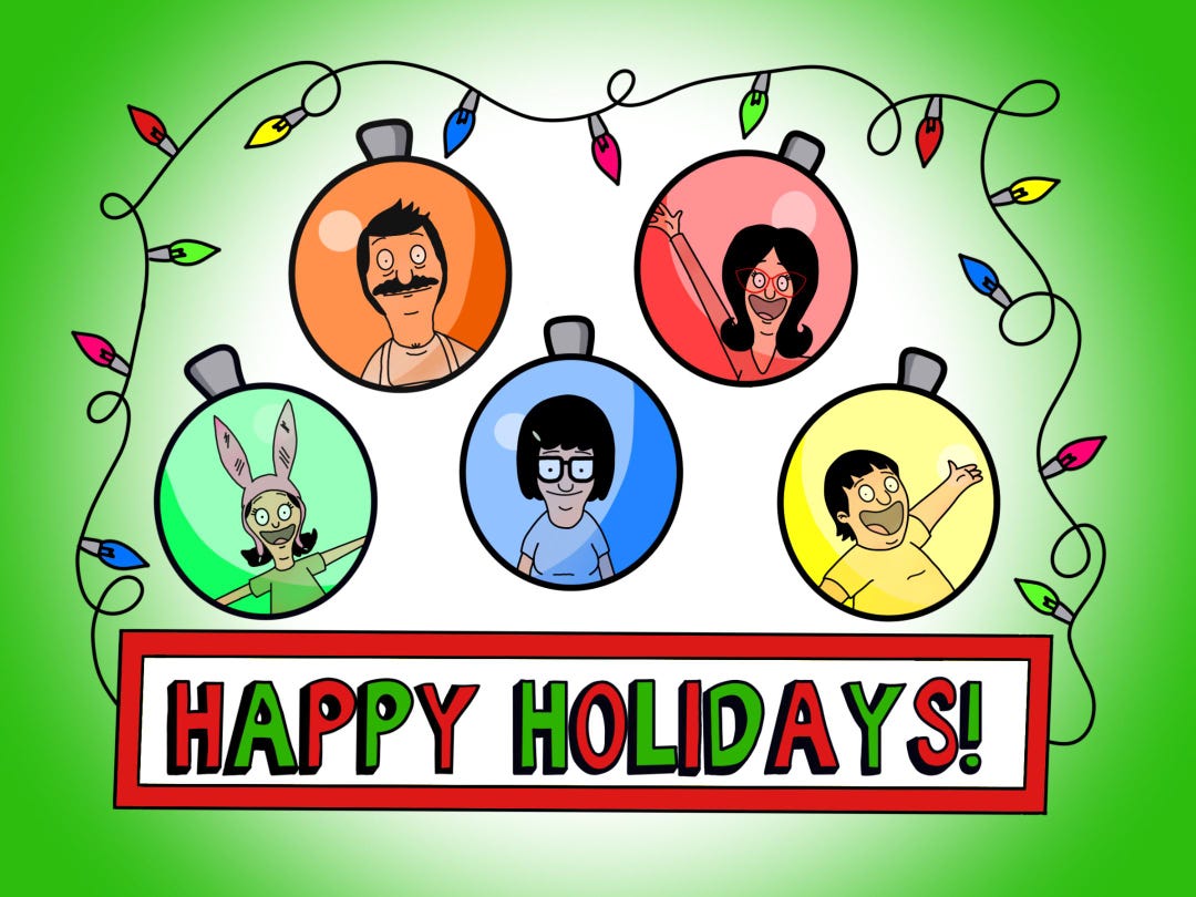 Bob’s Burgers Happy Holidays Card - Etsy