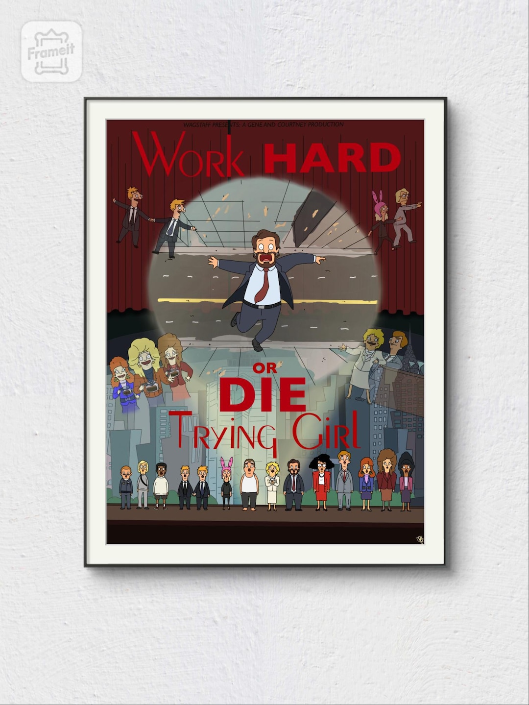 Work Hard or Die Trying Poster - Etsy