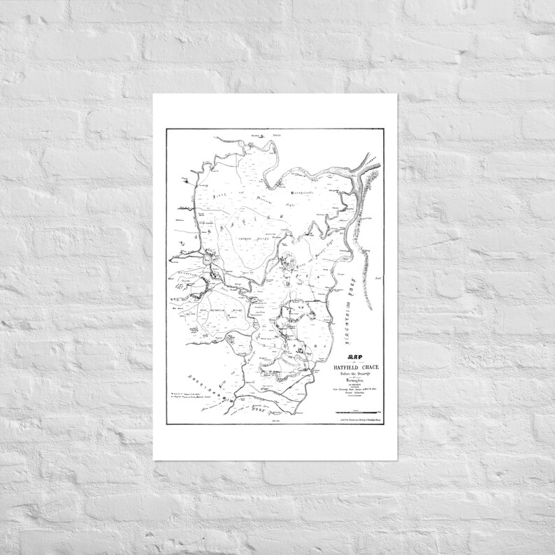 Historical Map of Hatfield Chase and the Isle of Axholme 1626 by ...