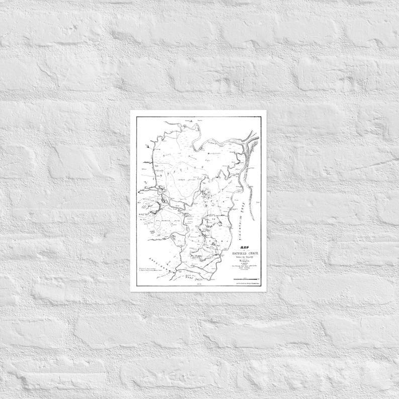 Historical Map of Hatfield Chase and the Isle of Axholme 1626 by ...