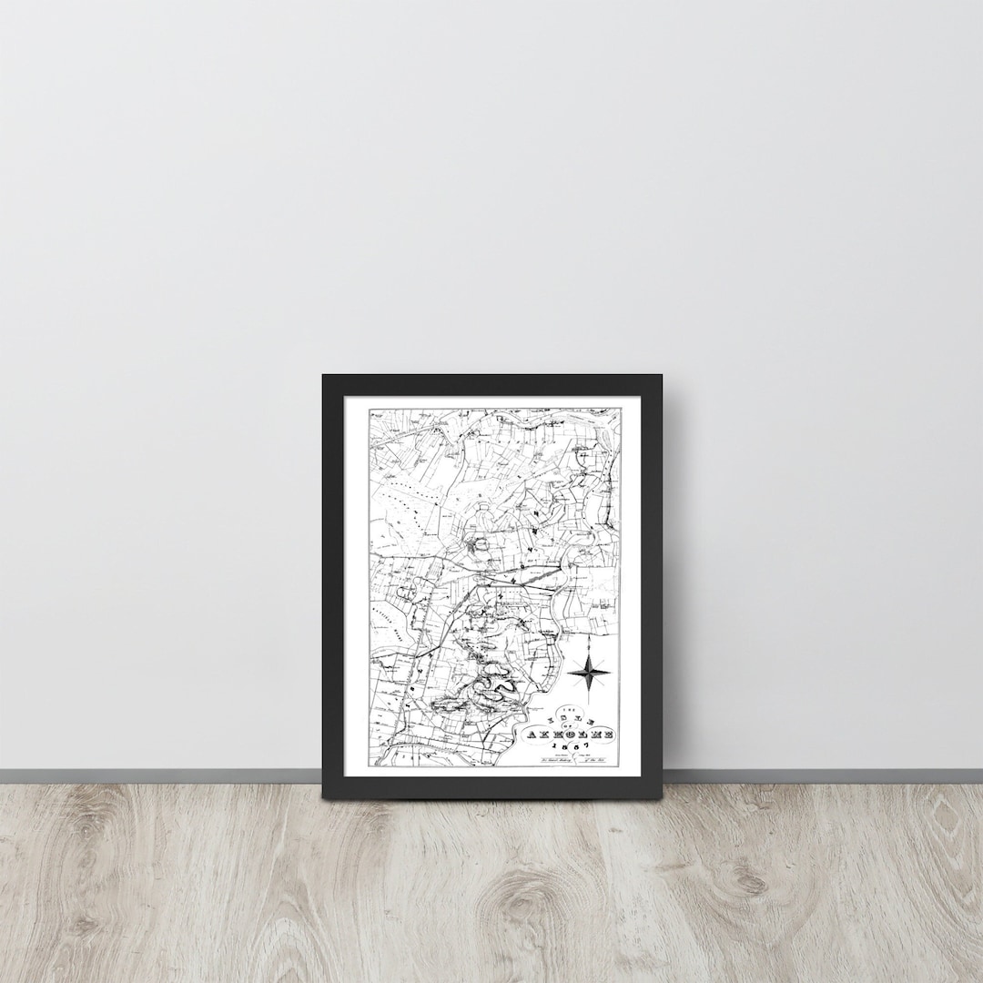 Framed Historical Map of the Isle of Axholme 1857 - Etsy