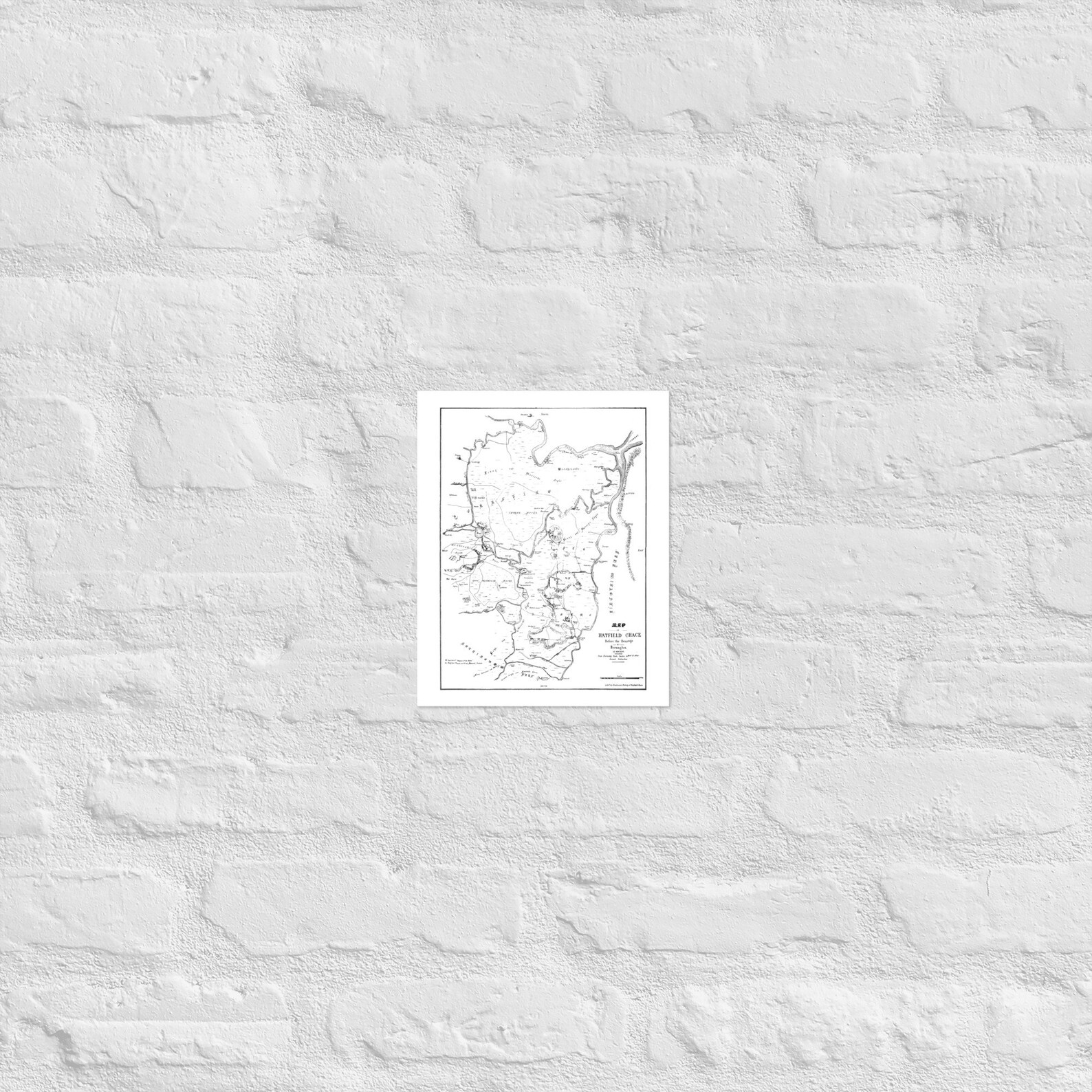 Historical Map of Hatfield Chase and the Isle of Axholme 1626 by ...