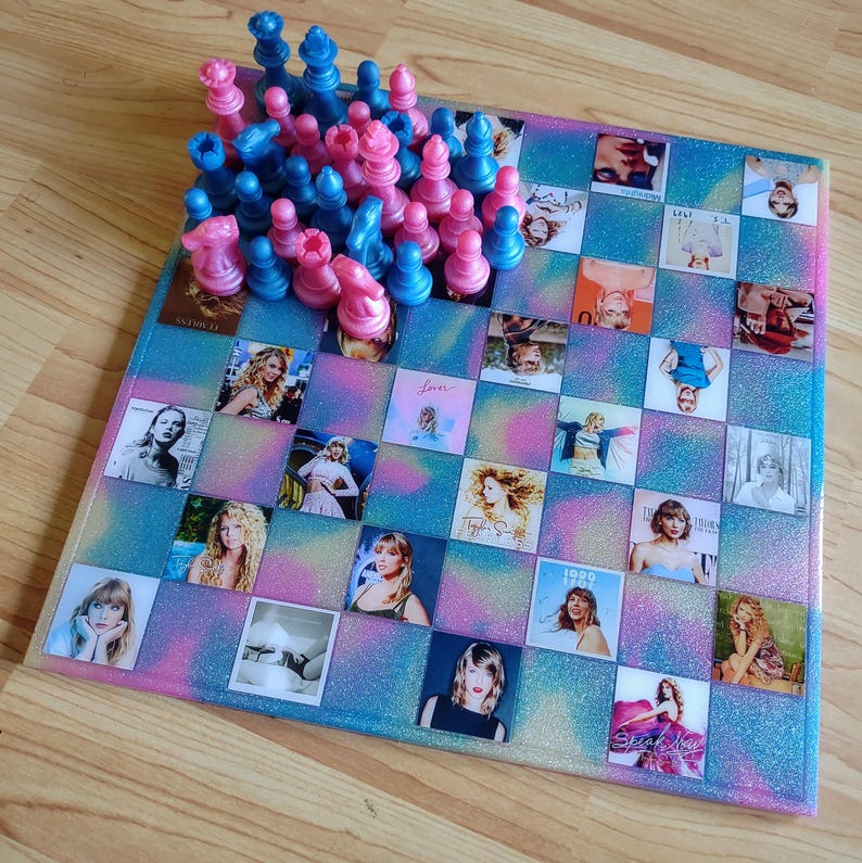 Custom Picture Chess/checkers Game Handmade Game With Personalized ...