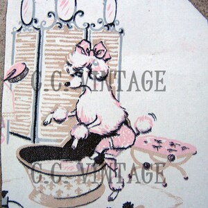 1950s Vintage Pink Poodle DIGITAL PRINT Reproduction of 1950s Wallpaper ...