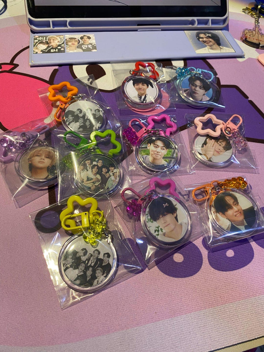 Bts Keychain Star and Bear Charm Bts Merch Birthday Gift Kpop Bangtan ...