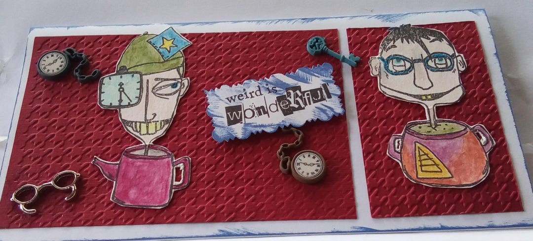 Weird Pocket Watch Handmade Card - Etsy
