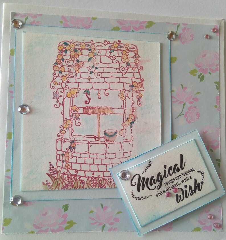 Wishing Well Birthday Card - Etsy