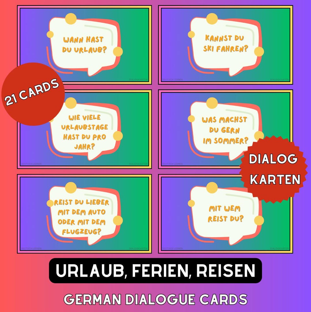 Reisen travel GERMAN Printable Flashcards I Colourful I HIGH QUALITY I ...