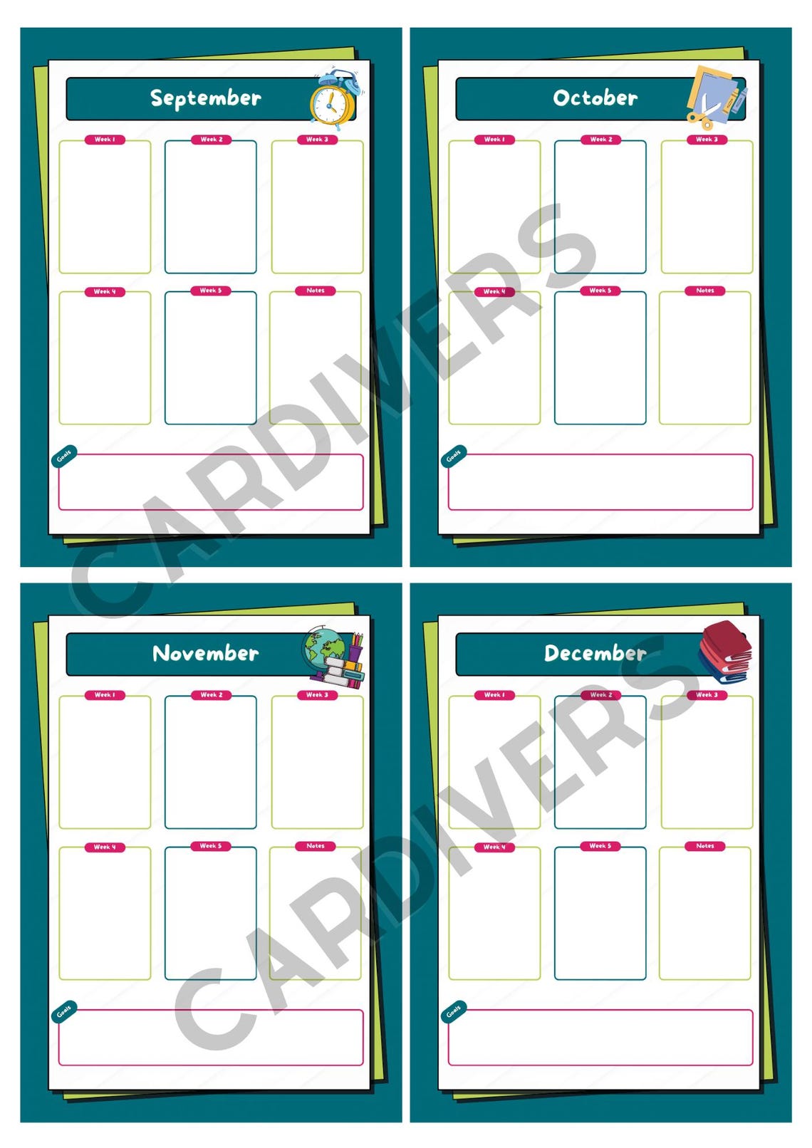 2024-2025 Teacher Planner Printable 35 Pages High Quality Colorful ...