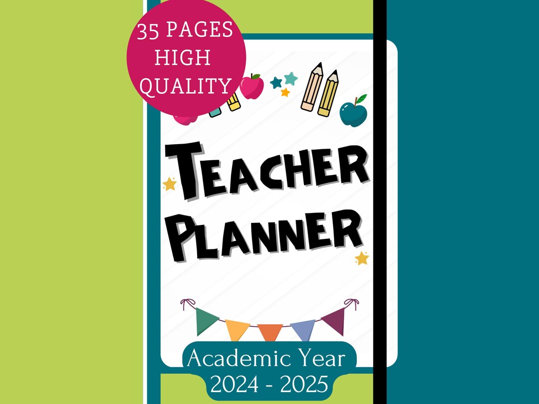 2024-2025 Teacher Planner Printable 35 Pages High Quality Colorful ...