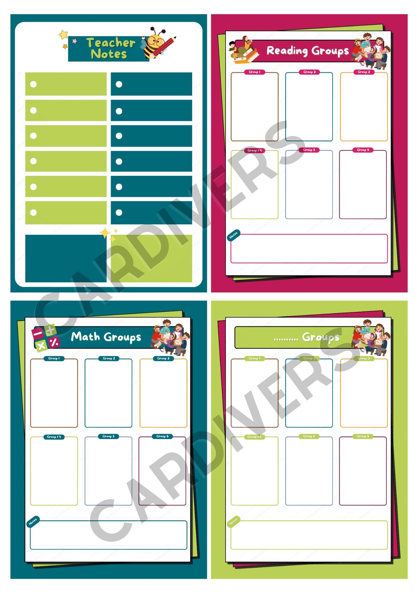 2024-2025 Teacher Planner Printable 35 Pages High Quality Colorful ...